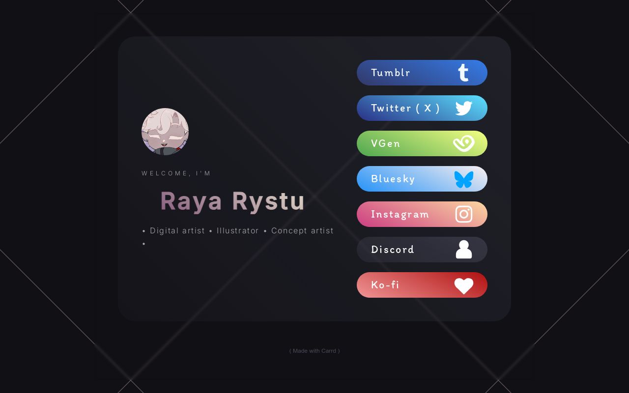 Raya's social media